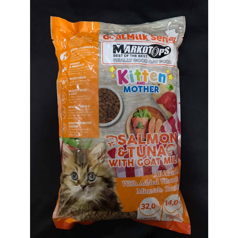 Jual MARKOTOPS DRY MOTHER & KITTEN SALMON TUNA 1KG | Shopee Indonesia