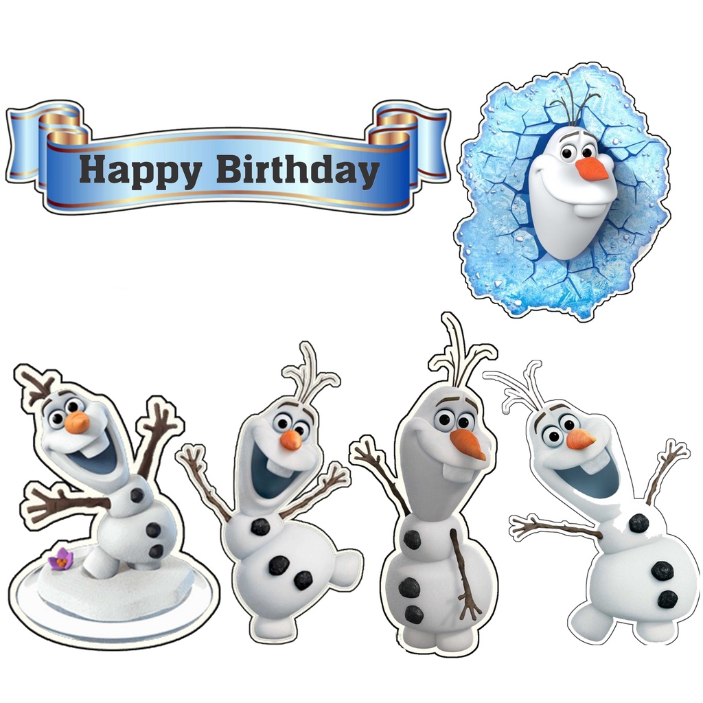 Jual TOPPER CAKE CUSTOM TOPPER ULANG TAHUN / HIASAN KUE OLAF FROZEN ...