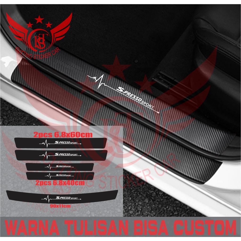 Jual 5 pcs cutting sticker sillplate bahan karbon 3d mobil s-presso ...
