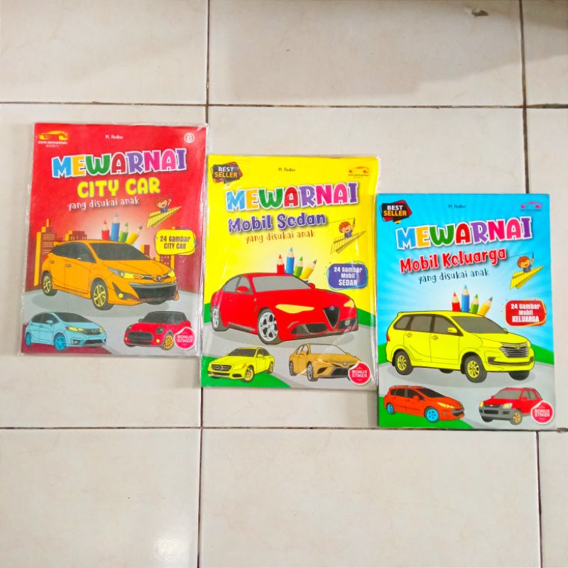 Jual OBRAL BUKU MURAH ORIGINAL BUKU MEWARNAI MOBIL / BUKU ANAK / BONUS ...