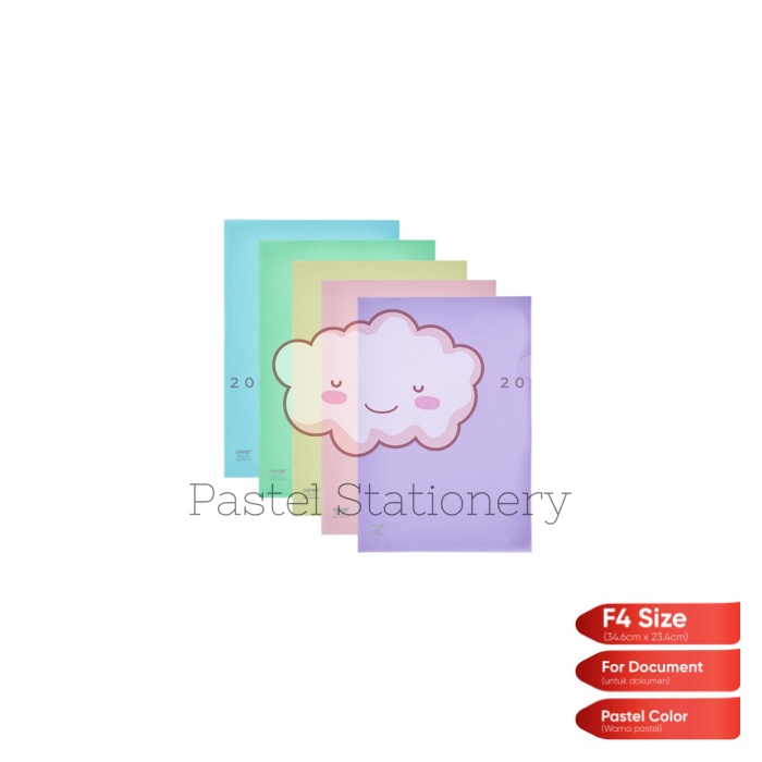 Jual Map L Plastik F4 Joyko CS-11-F4 - Clear Sleeves Folio Pastel Color ...