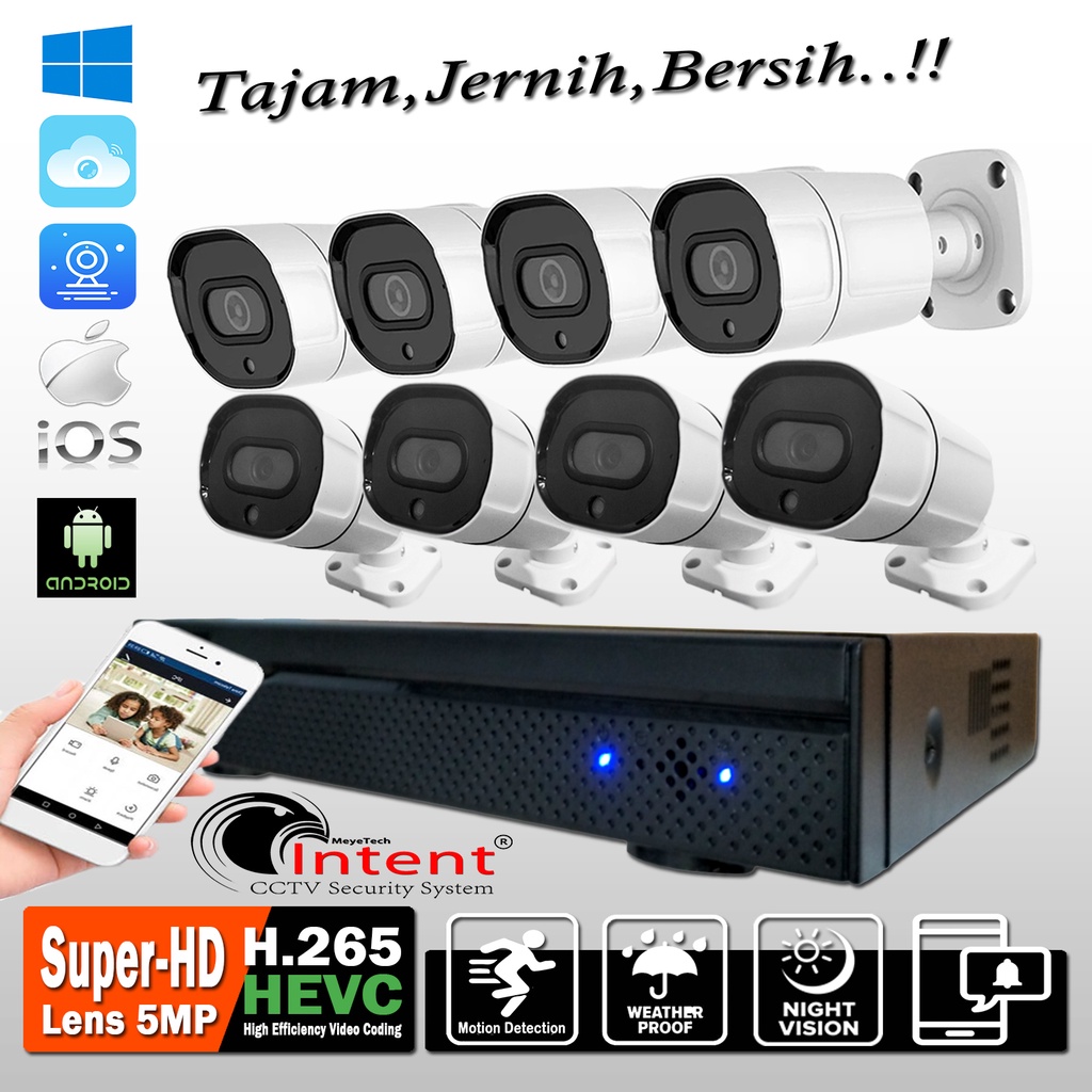 Jual Paket 8 Camera Super-HD Tajam Jernih Untuk Rumah Ruko Kantor ...