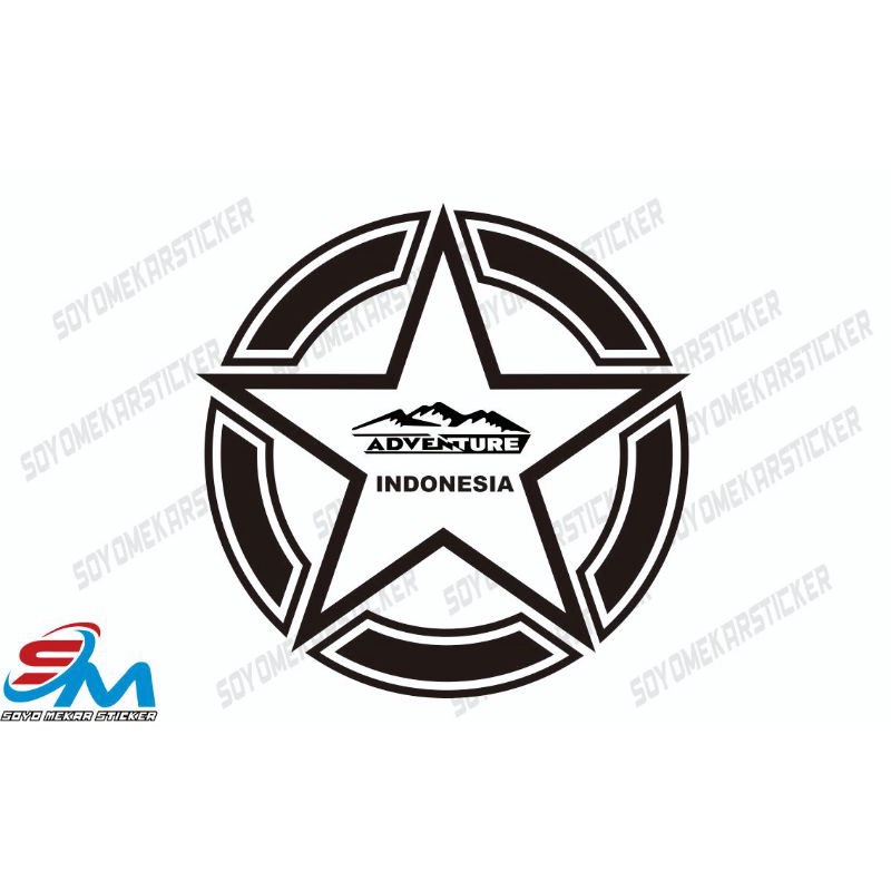 Jual promo stiker mobil sticker cutting bintang adventure indonesia ...