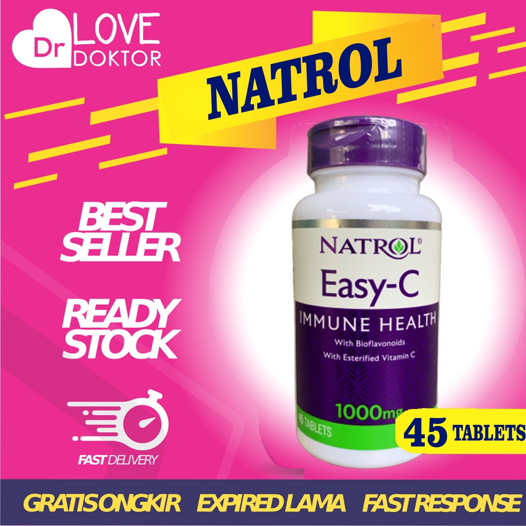 Jual NATROL EASY C IMMUNE HEALTH VITAMIN VIT C 1000MG 1000 MG ...