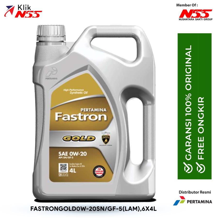 Jual Oli Mobil Pertamina - FASTRON GOLD 0W-20 API SN/GF-5 4 LITER ...
