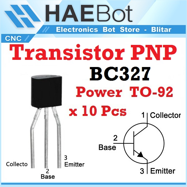 Jual [HAEBOT] Amplifier Transistor BC337 BC327 NPN PNP TO-92 10 pcs 3 ...