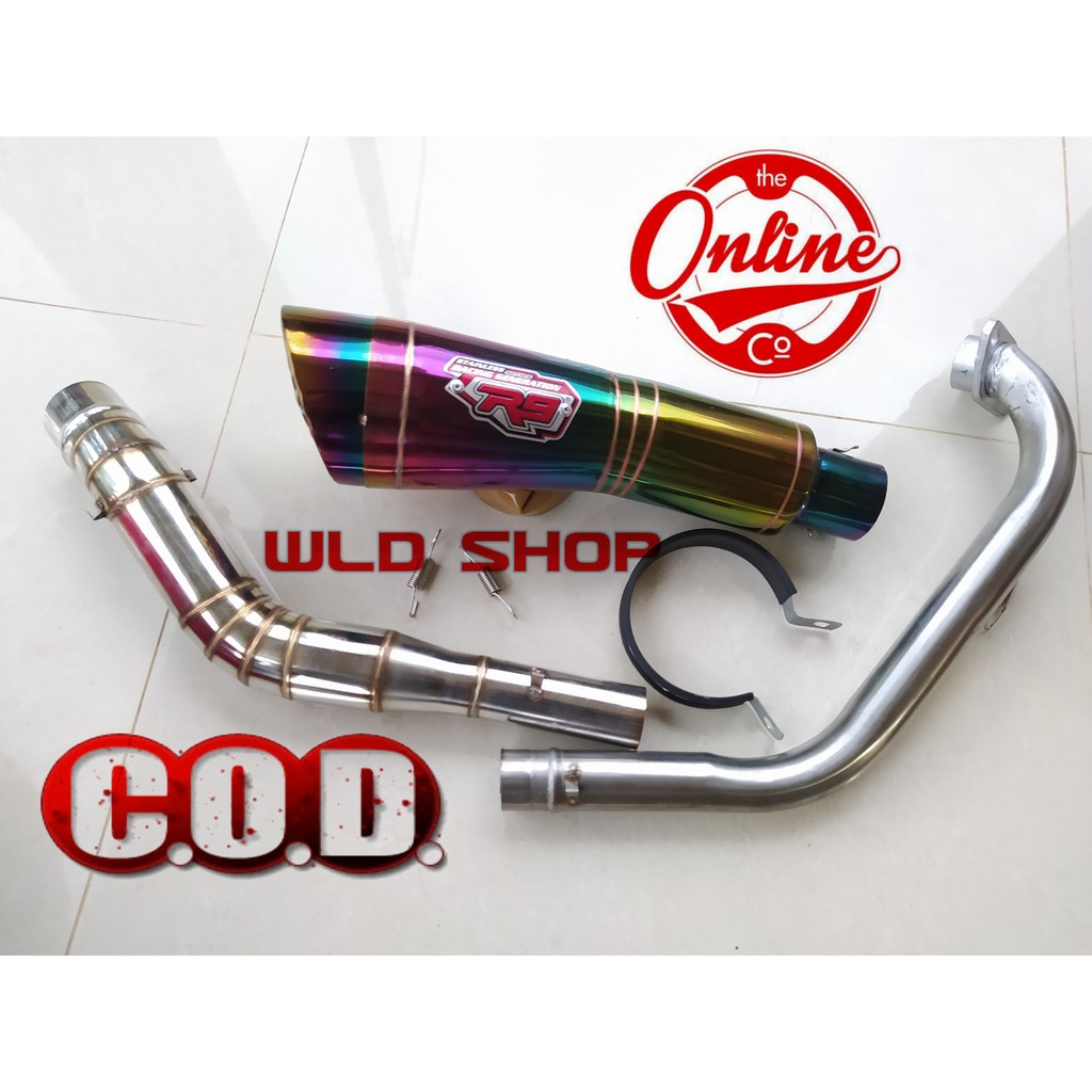 Jual Knalpot racing R9 CBR 150 CB150R SONIC VERZA MEGAPRO R15 VIXION ...