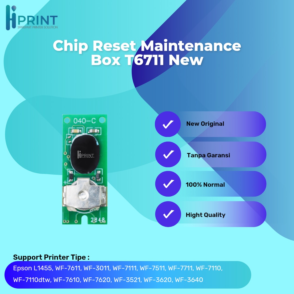 Jual Chip Reset T6711 Maintenance Box WF7611 PXBM3 Printer Epson L1455 ...