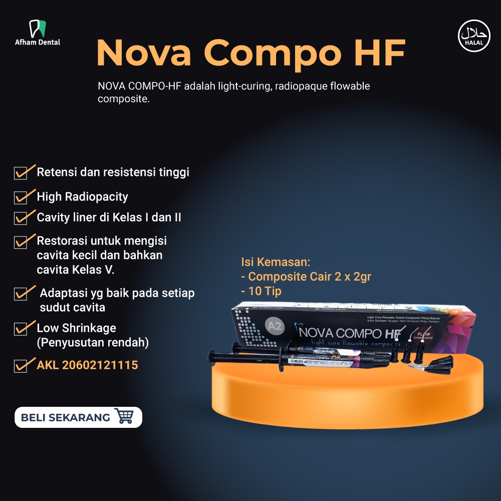 Jual DENTAL COMPOSITE FLOW / FLOWABLE COMPOSIT NANO HYBRID / KOMPOSITE / KOMPOSIT / BAHAN TAMBAL ...