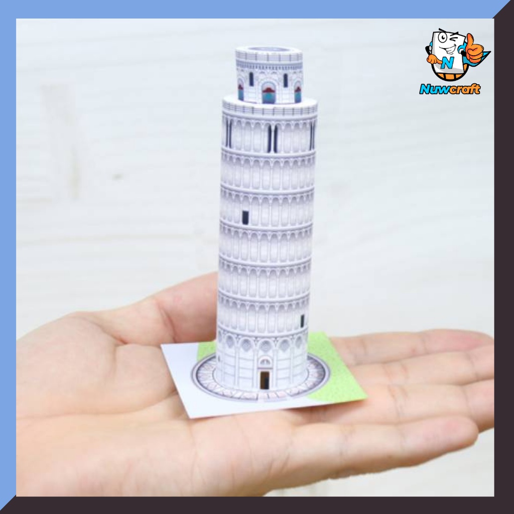 Jual Nuwcraft Leaning Tower of Pisa Italy Mini Version papercraft ...
