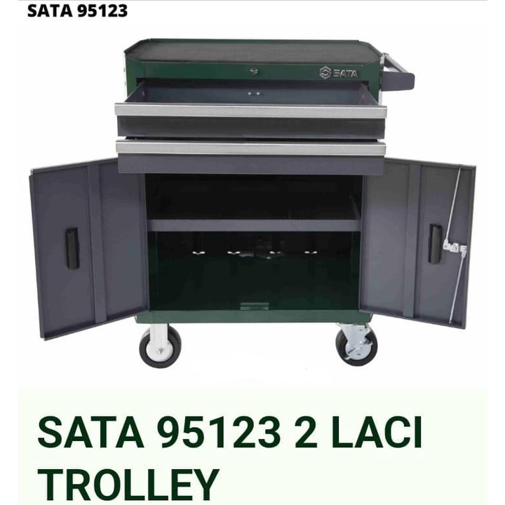Jual SATA 2 DRAWER TROLLEY 95123 DRAWER TOOL TROLLEY / CART SATA TOOLS ...