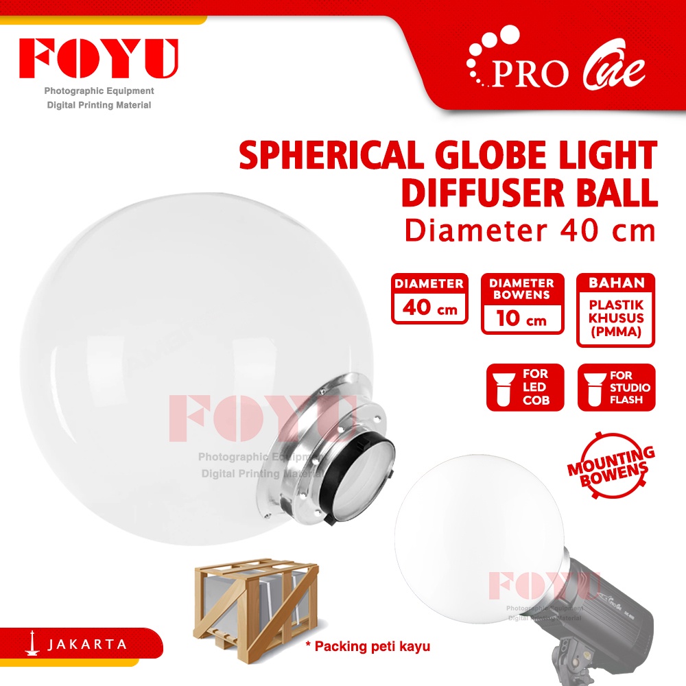 Jual Spherical Globe Light Diffuser Ball Pro One Diameter 40 cm ...