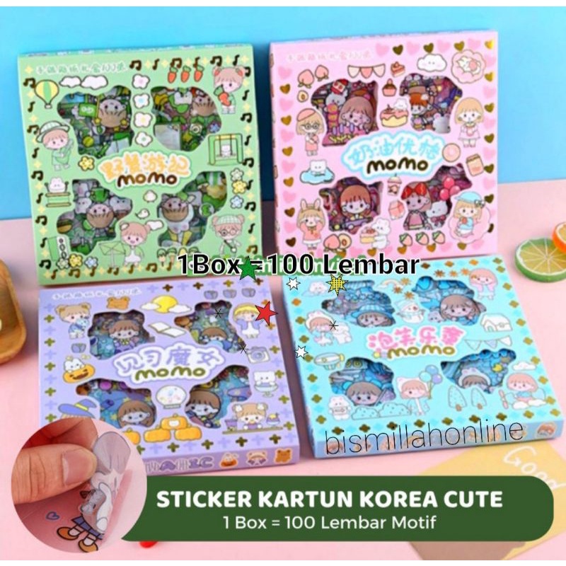 Jual Setiker Momo 1 BOX ISI 100 LEMBAR | Shopee Indonesia