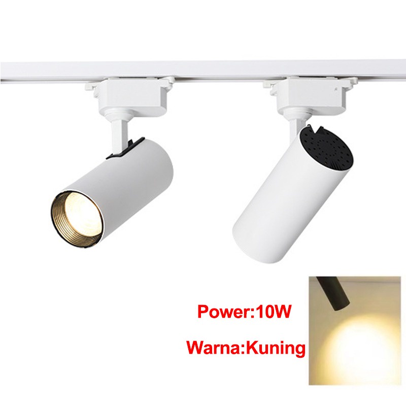 Jual Golden LED LAMPU RELL TRACK LED SOROT LAMPU SOROT TRACKLIGHT REL SPOTLIGHT 10W / 20W / 30W ...