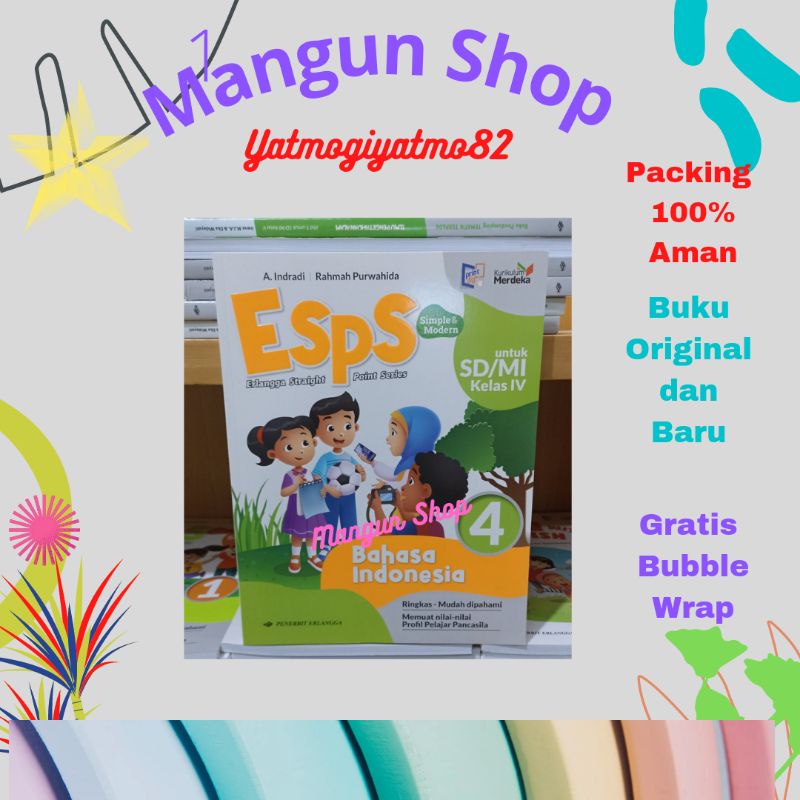 Jual Buku ESPS Bahasa Indonesia Kelas 4 SD Kurikulum Merdeka Erlangga | Shopee Indonesia