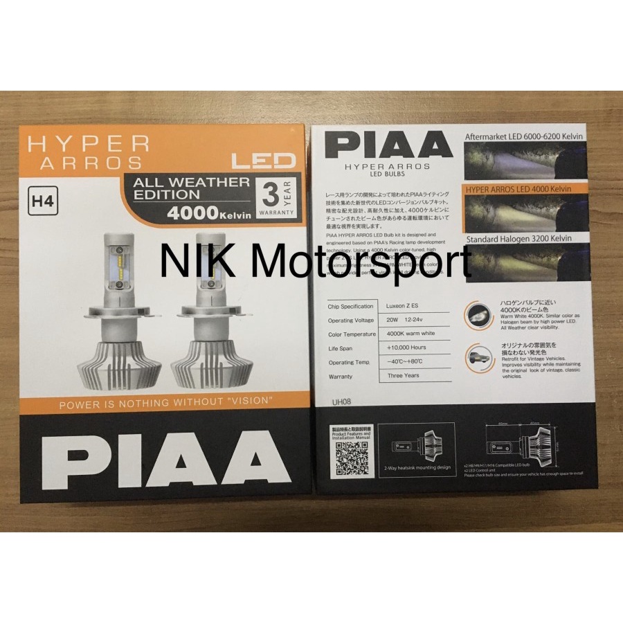 Jual PIAA Hyper Arros LED 4000K / Bohlam Lampu LED PIAA (Garansi Resmi Indonesia 3 Tahun ...