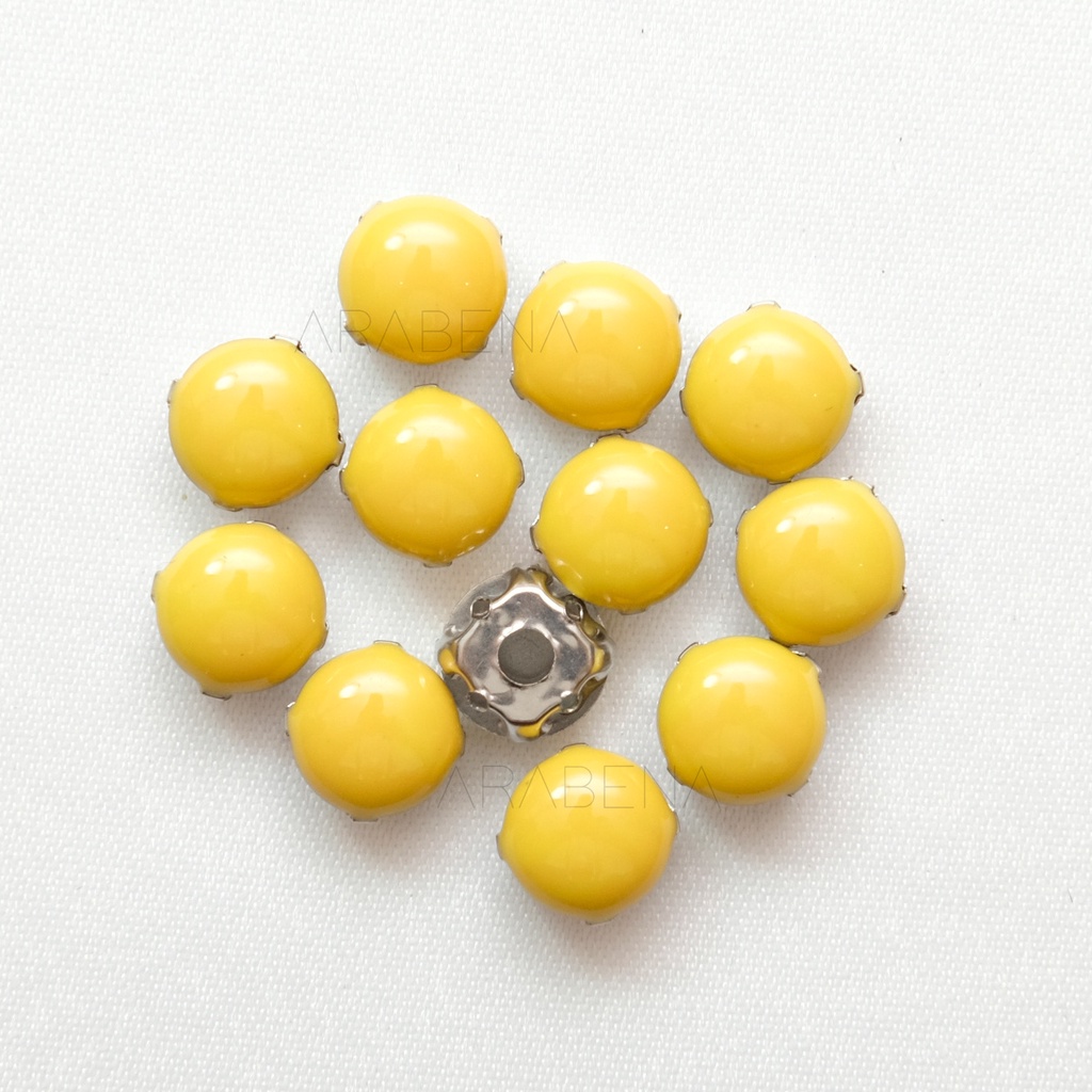 Jual KRISTAL CANGKANG PASTEL BULAT YELLOW / MUSTARD | Shopee Indonesia