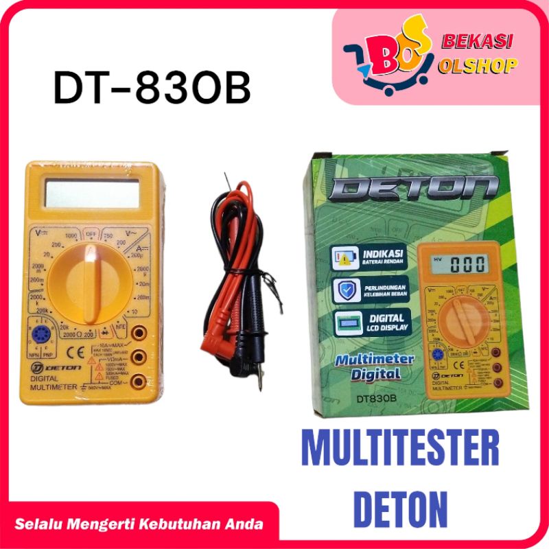 Jual MULTITESTER DIGITAL DETON DT-830B / AVOMETER DIGITAL KECIL MULTI ...