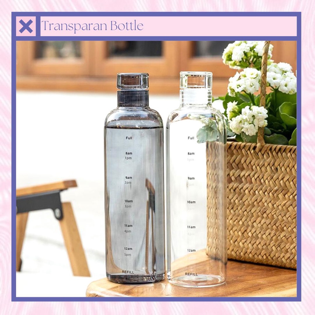 Jual Botol Minum Aesthetic Water Bottle Termos Botol Bening Estetik ...