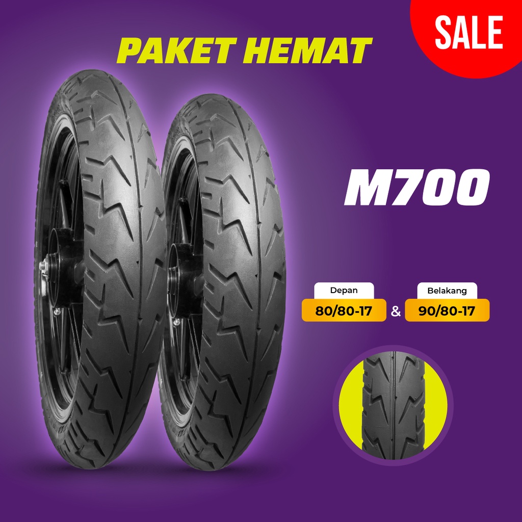 Jual Sepasang Ban Motor MIZZLE M700 80/80-17 & 90/80-17 (Tubeless ...