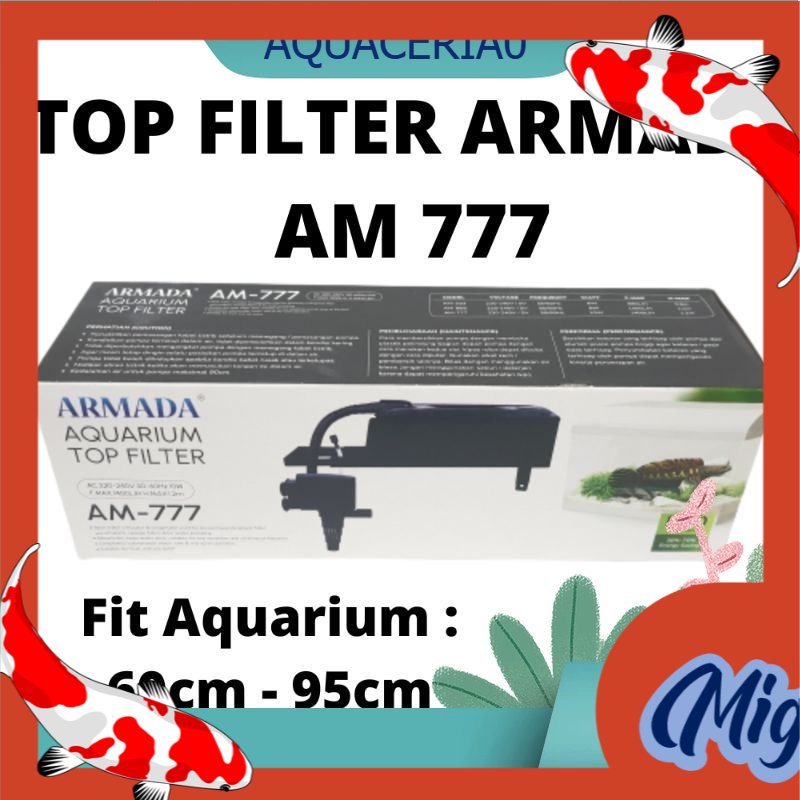 Jual ARMADA AM 777 TOP FILTER AQUARIUM POMPA CELUP AQUARIUM AQUASCAPE ...