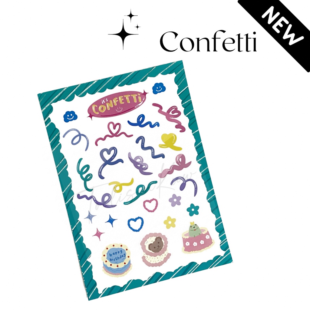 Jual Confetti Sticker Sheet | Shopee Indonesia