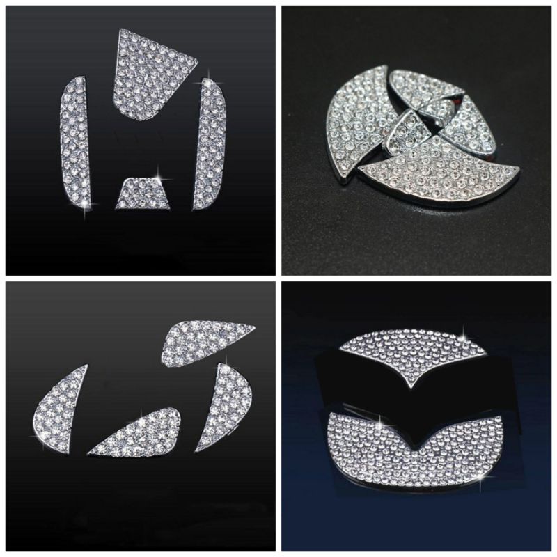 Jual Emblem logo stir mobil // steering whel diamond blink mewah ...