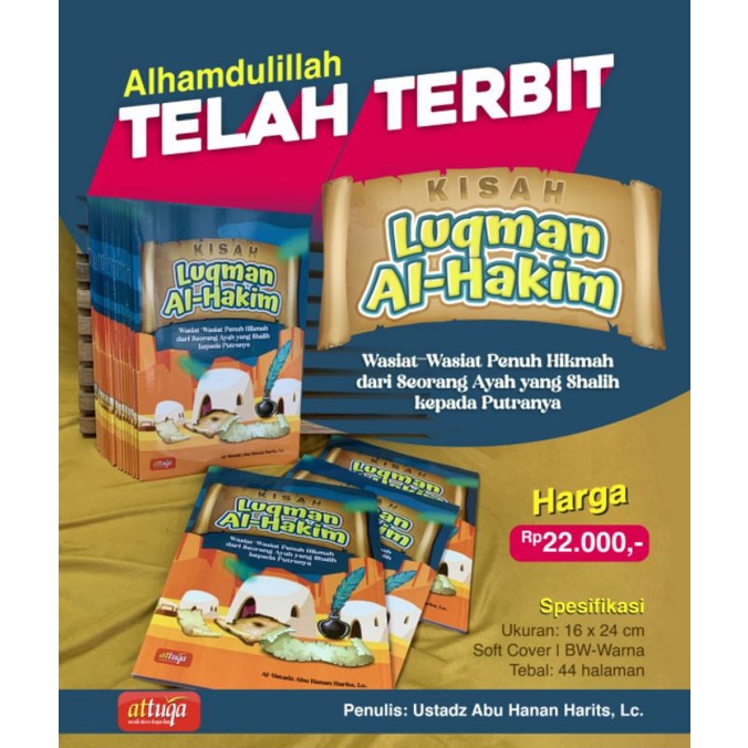 Jual Kisah Luqman Al-Hakim Wasiat Penuh Hikmah dari Ayah yang Shalih ...