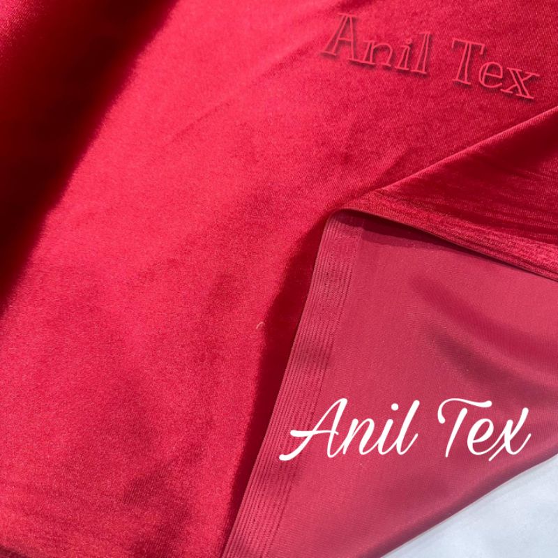 Jual kain bludru premium/bludru stretch grade A/bahan dress bahan sofa ...