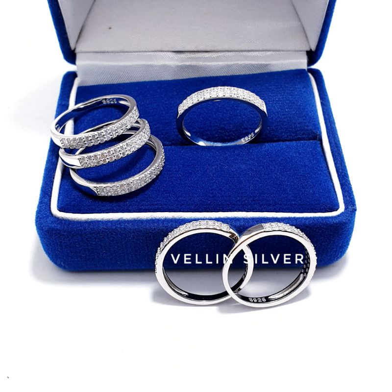 Jual Cincin Silver Wanita Asli 925 Lapis Emas Putih - Cincin Mata ...