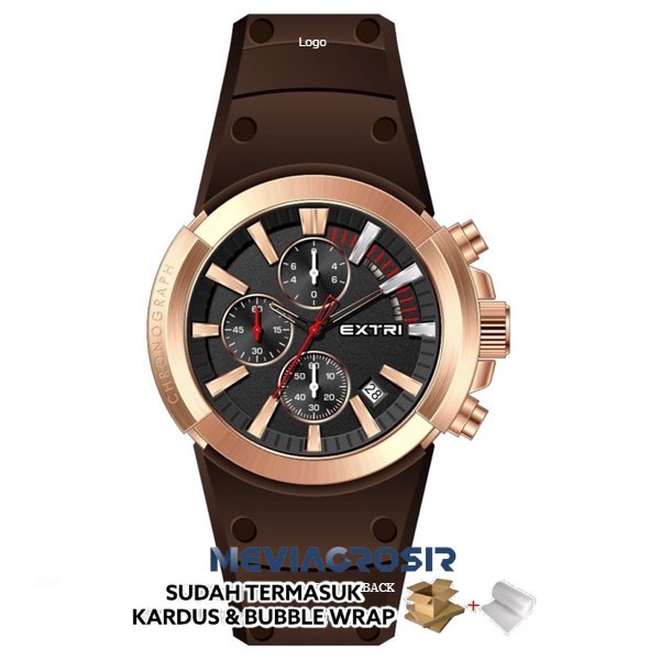 Jual JAM EXTRI JAM TANGAN PRIA WANITA EXTRI X6058 6058 ORIGINAL CHRONOGRAPH WATER RESIST 30M ...
