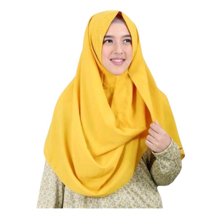 Jual KERUDUNG RABBANI DLUHA WARNA KUNING | Shopee Indonesia