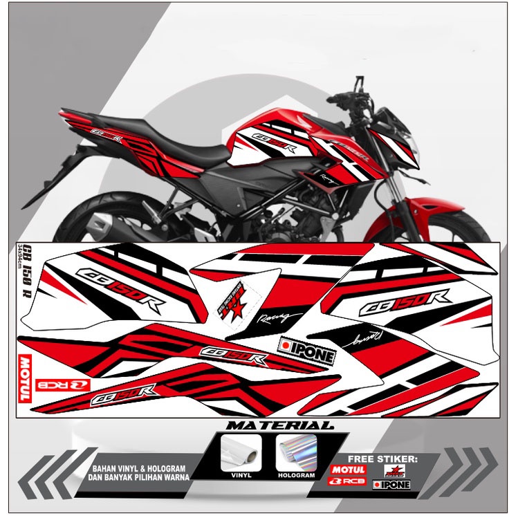 Jual Sticker Striping Lis Variasi CB 150 R V2 Tahun 2015-2018 Desain ...