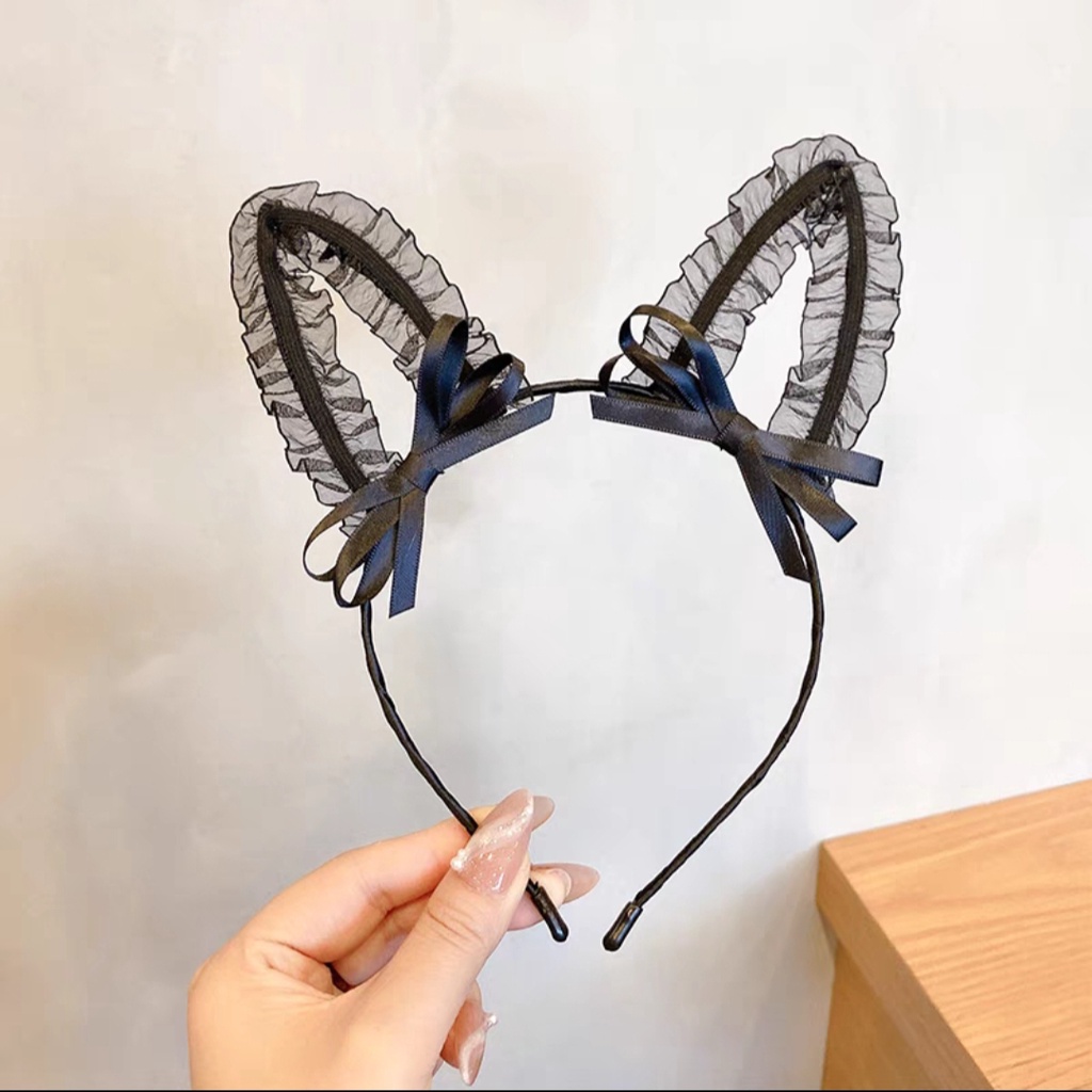 Jual (Hello Girl)B55 Bando Rambut Wanita Motif Kucing/Bando Wanita Neko ...
