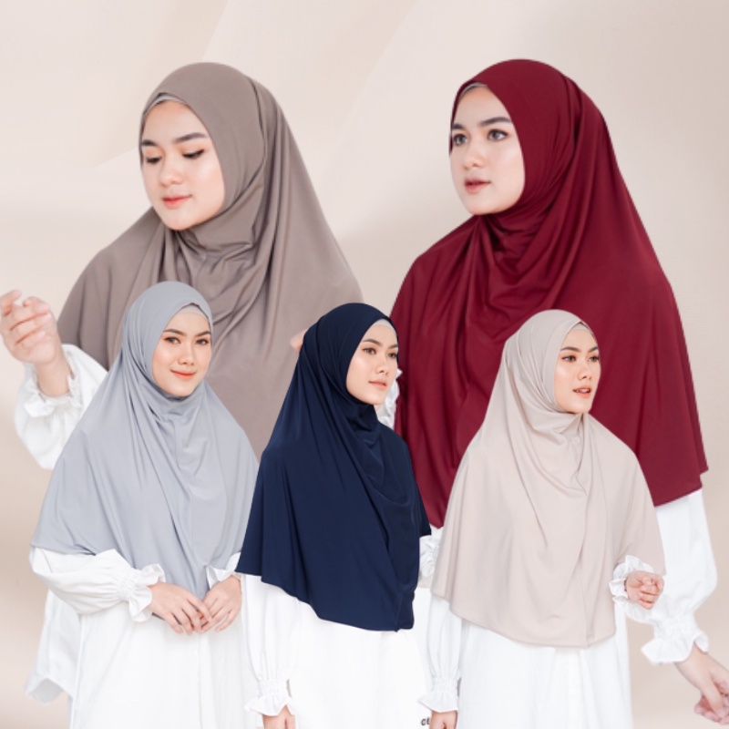 Jual JILBAB BERGO HAMIDAH / KHIMAR DAISY INSTAN BERGO MALAY JERSEY PREMIUM / KERDUNG GEBLUS ...