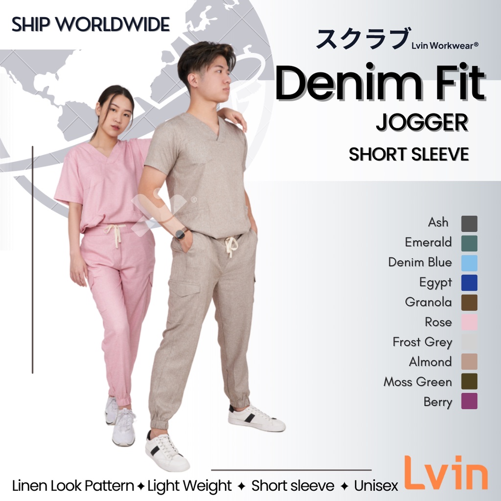 Jual [ Lvin ] Vol IV -Denim Fit - BAJU SCRUB MEDICAL SCRUB SUIT DOCTOR ...