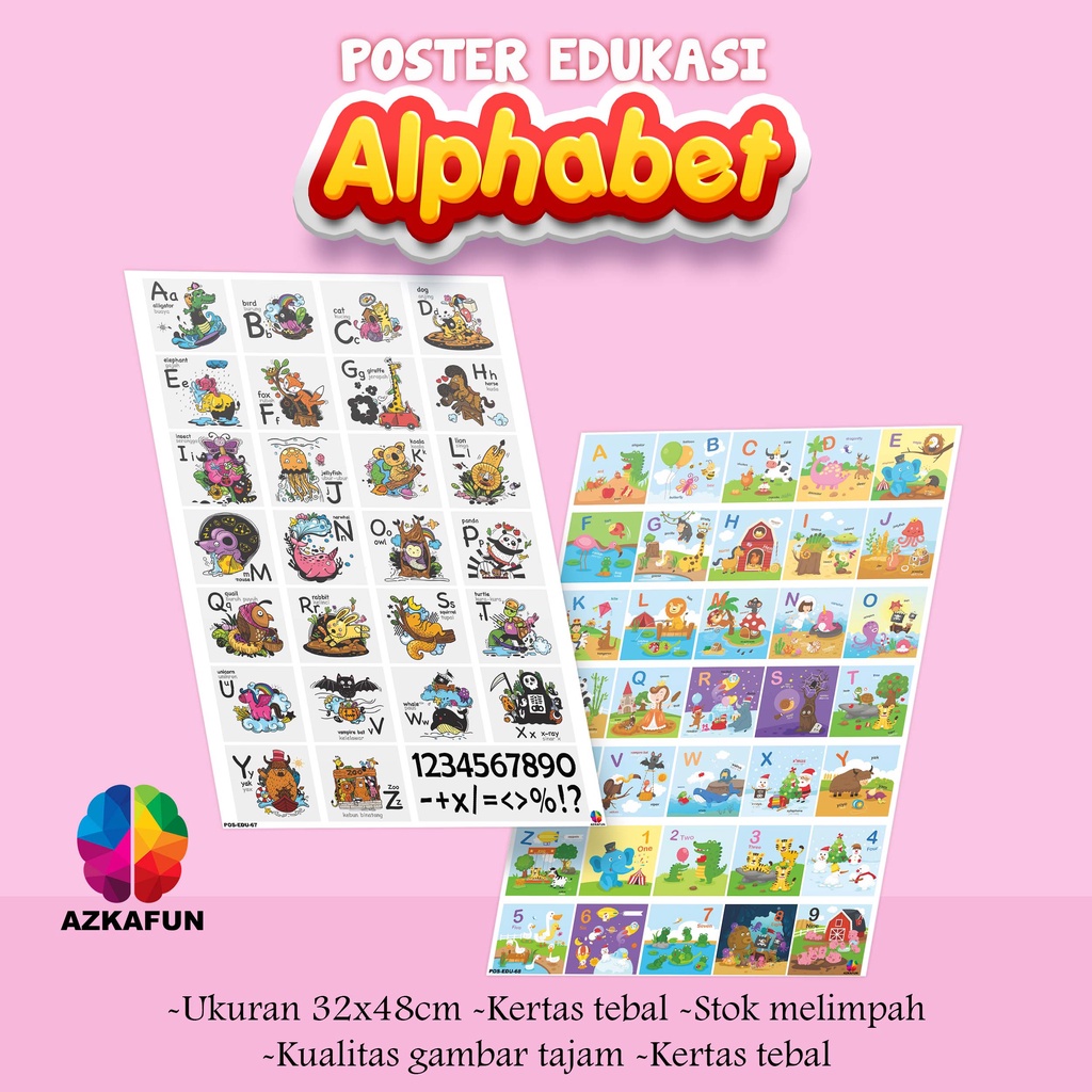 Jual Poster Edukasi ALPHABET - Poster Alphabet anak murah | Shopee ...