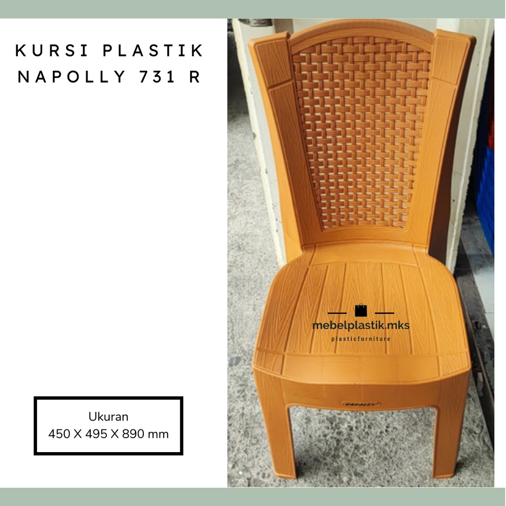 Jual Kursi Plastik Coklat Napolly Sultan Bantalan/ Kursi Enak Kuat 731 ...