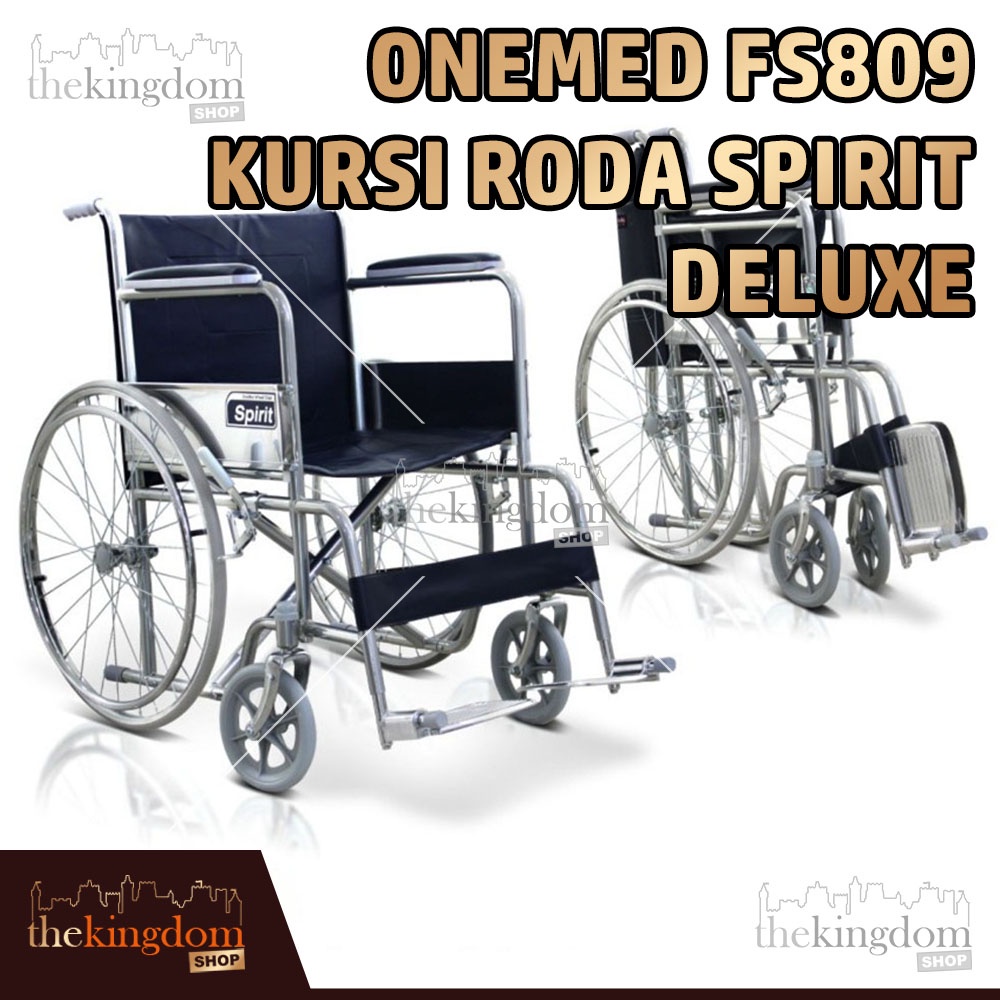 Jual Onemed FS809 Kursi Roda Spirit Deluxe FS 809 Wheelchair Wheel ...