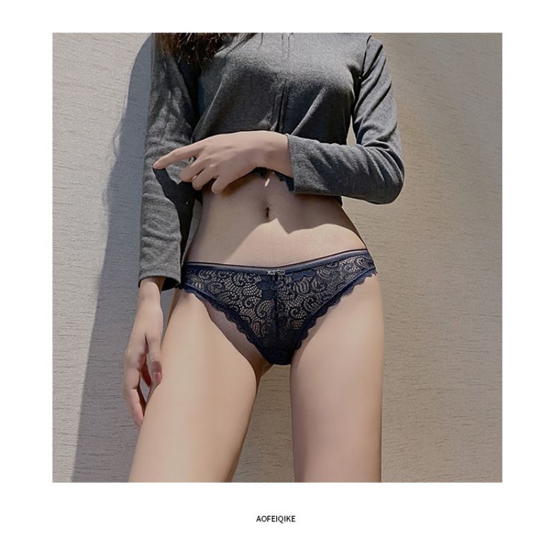 Jual Selena Panties Celana Dalam Thong Sexy Wanita Lace Renda Hot CD Cewe Transparan Lacey ...