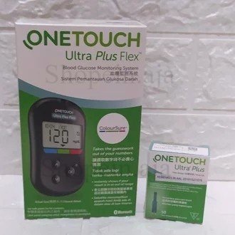 Jual OneTouch Ultra Plus Flex Blood Glucose Meter Strip /ONE TOUCH ...