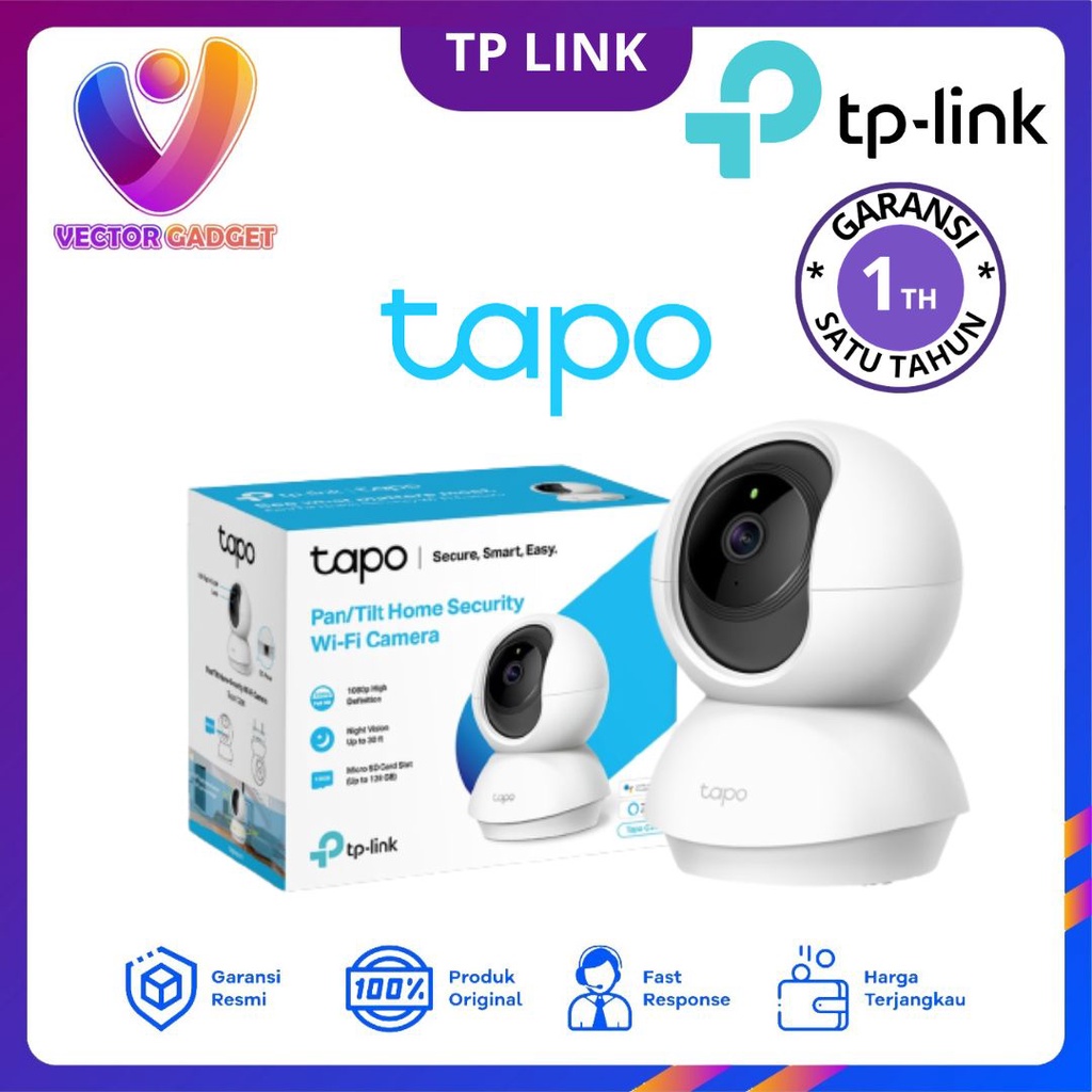 Jual TP-Link Tapo C200 Pan/Tilt Home Security Wi-Fi Camera/ IP Camera ...
