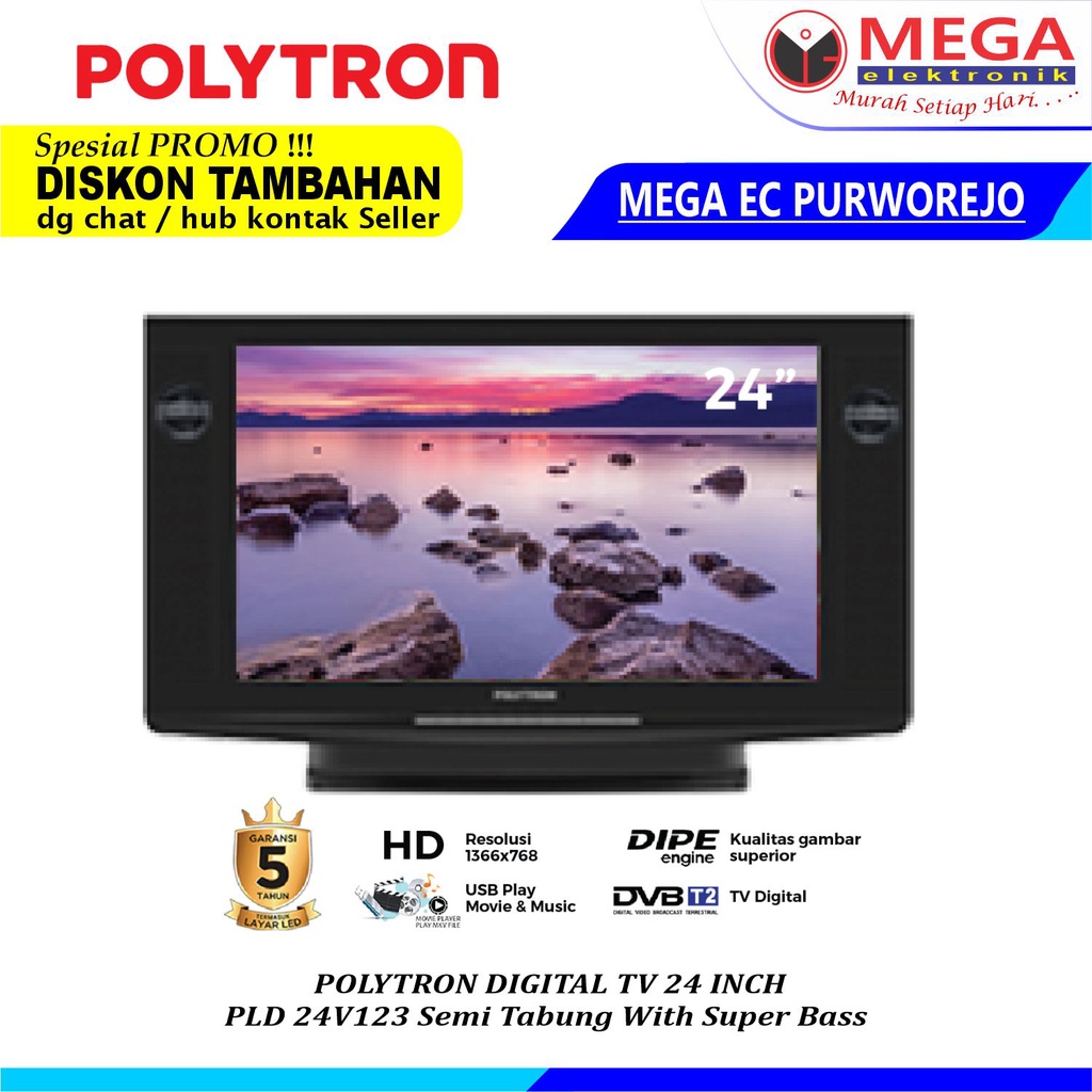 Jual LED POLYTRON SEMI TABUNG PLD-24V123 / PLD 24V123 / PLD24V123 ...