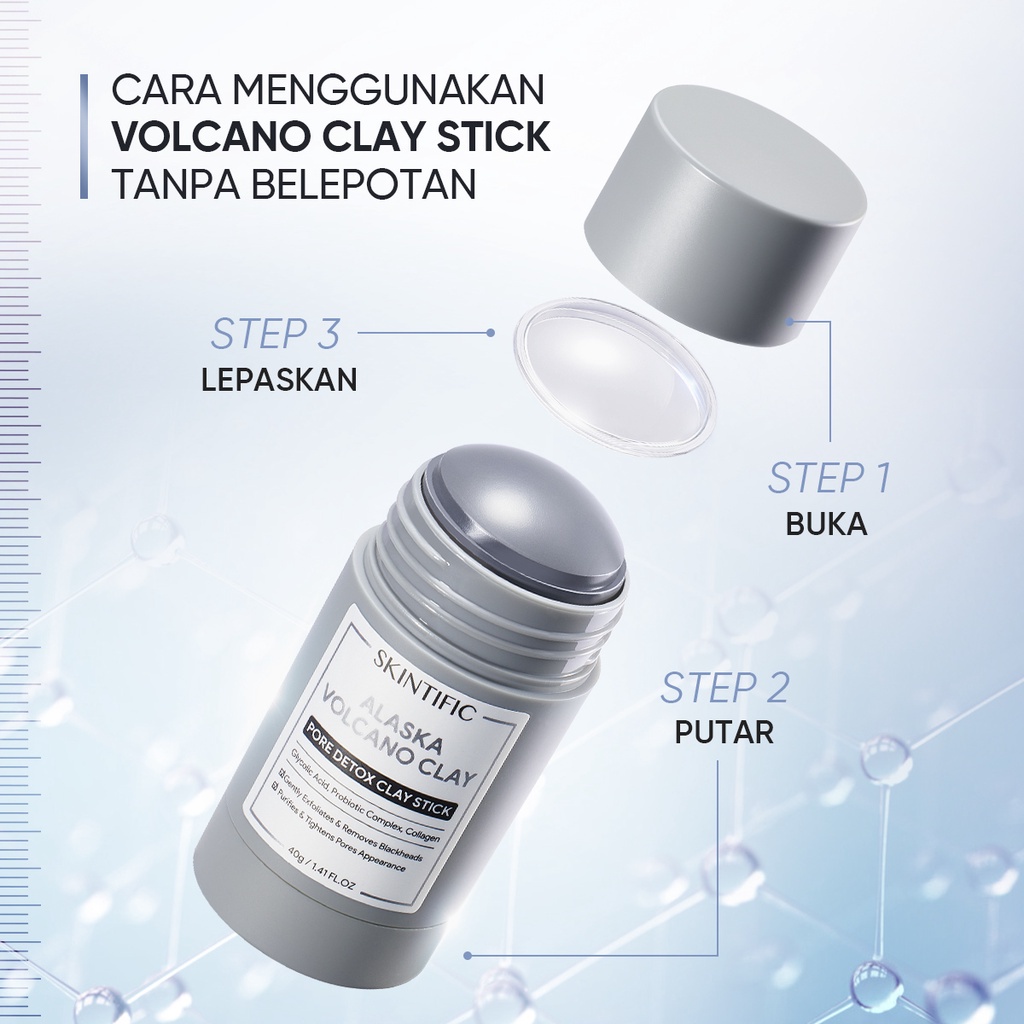 Jual [STICK] SKINTIFIC ALASKA VOLCANO CLAY PORE DETOX CLAY STICK 40GR ...