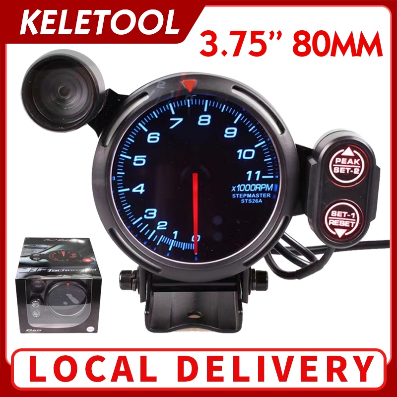 Jual Tachometer Defi Rpm 80mm mobil Dengan Lampu Peringatan Variasi ...
