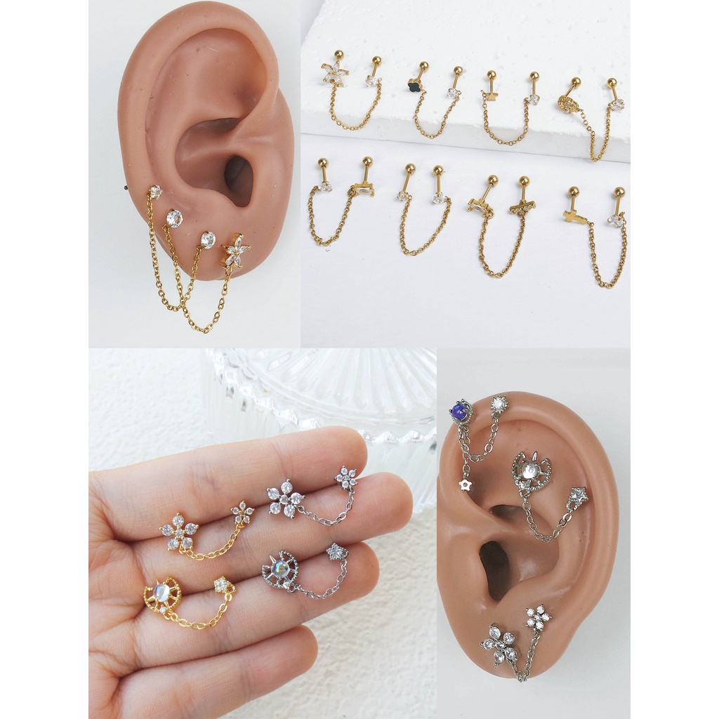 Jual 1685 / 1686 - (HARGA 1 BIJI) ANTING PIERCING KARAKTER TINDIKAN ...
