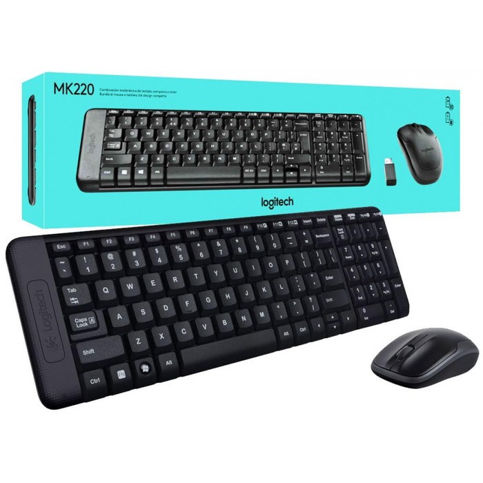 Jual Keyboard Mouse Wireless Logitech MK220 Keyboard Mouse Set Keyboard ...