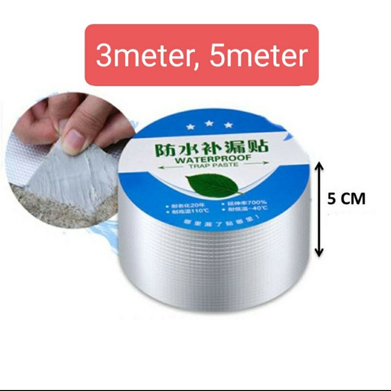 Jual lakban aluminium anti air lebar 5cm panjang 3meter 5meter lakban anti bocor lakban ...