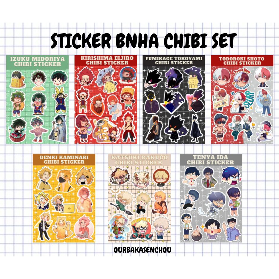 Jual STICKER A6 CHIBI SET BOKU NO HERO ACADEMIA / MY HERO ACADEMIA ...