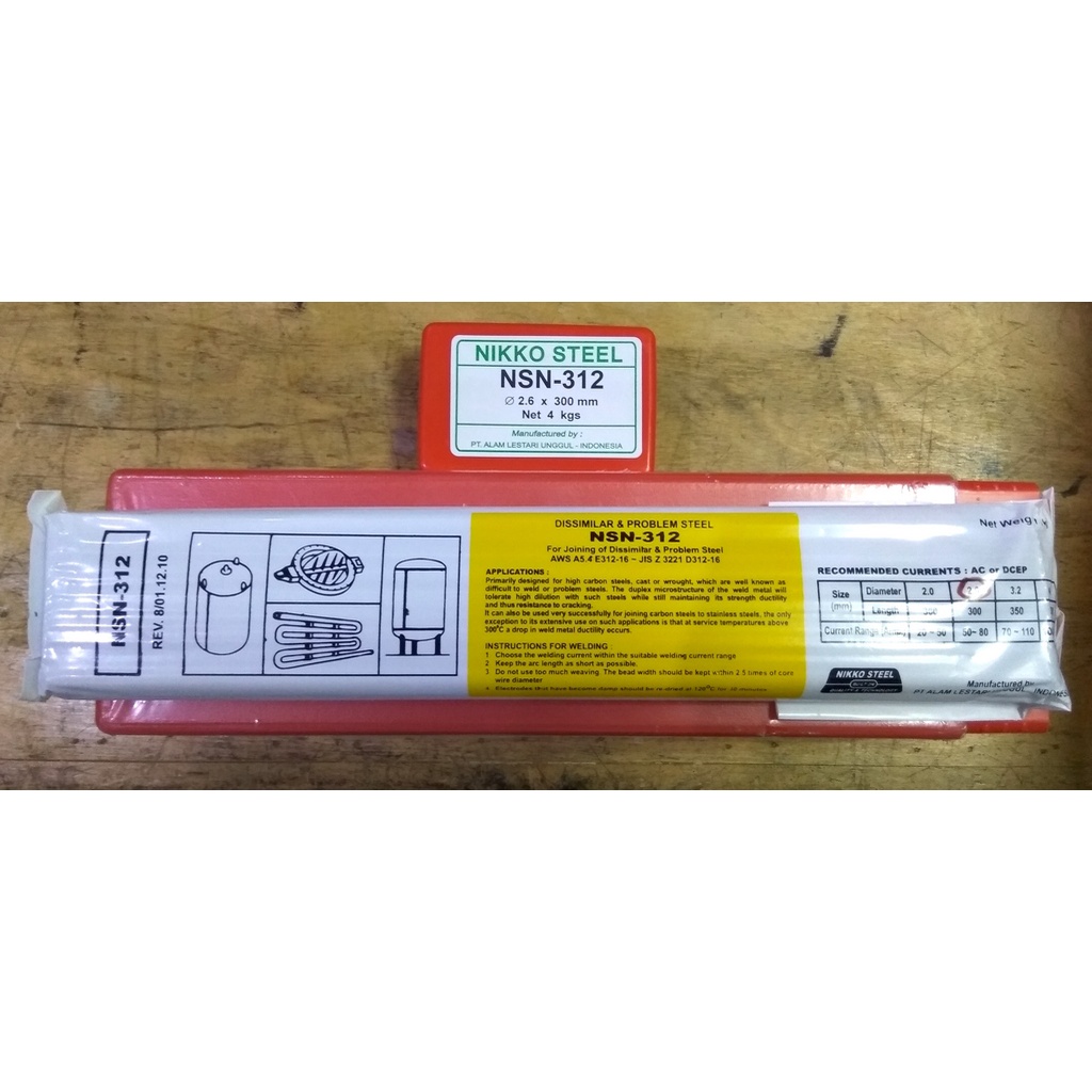 Jual Kawat Las NIKKO STEEL NSN-312 - AWS E312-16 | Shopee Indonesia